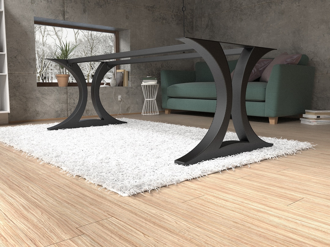 Handmade Steel Table Base for Dining/kitchen. Extra Wide (36" In.) X ...