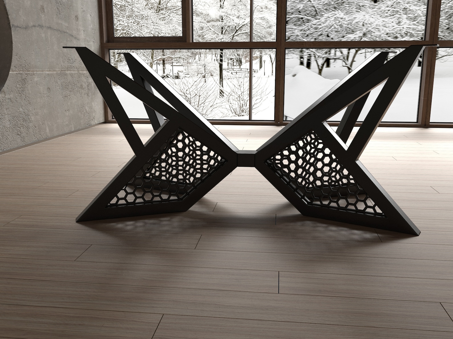 Modern Unique Shape Metal Table Base for Your Unique Project. Premium ...