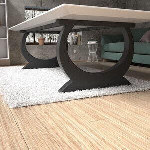 Handmade Steel Table Base for Dining/kitchen. Extra Wide (36" In.) X ...