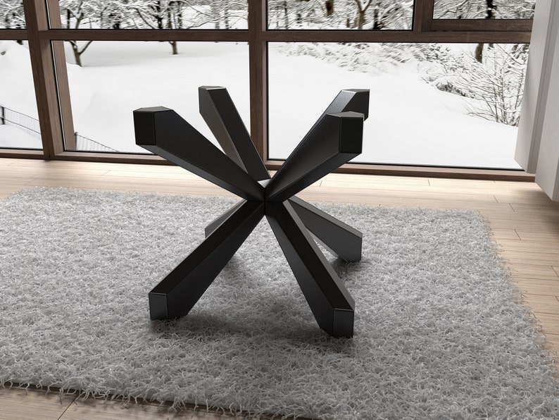 Unique Shape Metal Table Base for Heavy Round Tables. Premium - Etsy