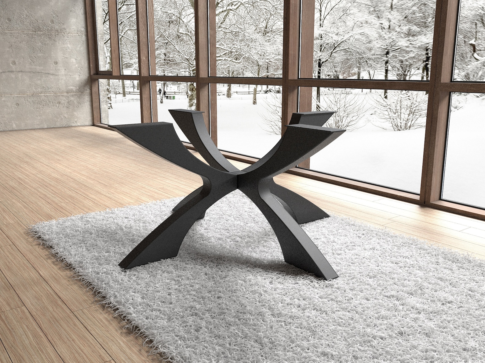 Round Spider X Shape Metal Table Base for Heavy Tables. Metal Base for ...