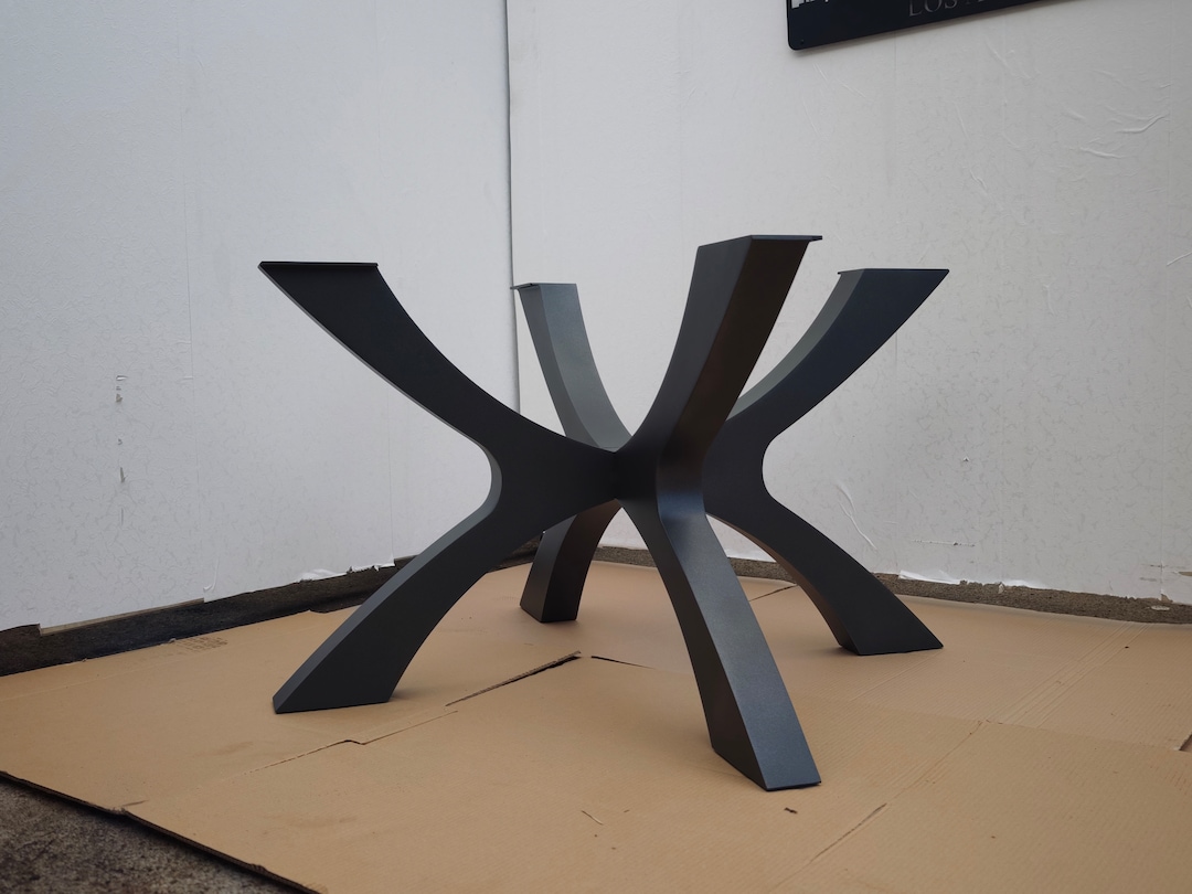 Spider X-shape Metal Dining Table Base for Round or Square Tabletops ...