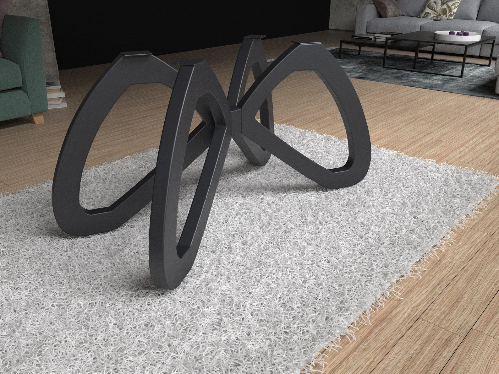 Unique Infinity Shape Metal Table Base. Premium Quality Product From EU ...