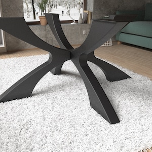 Round Spider X Shape Metal Table Base for Heavy Tables. Metal Base for ...