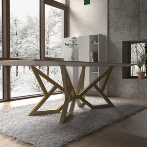 Modern Spider Shape Metal Table Base for Marble, Glass, Wood Top ...