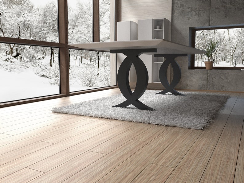 Steel Table Legs Designer X Edition Unique Model. Fit With - Etsy