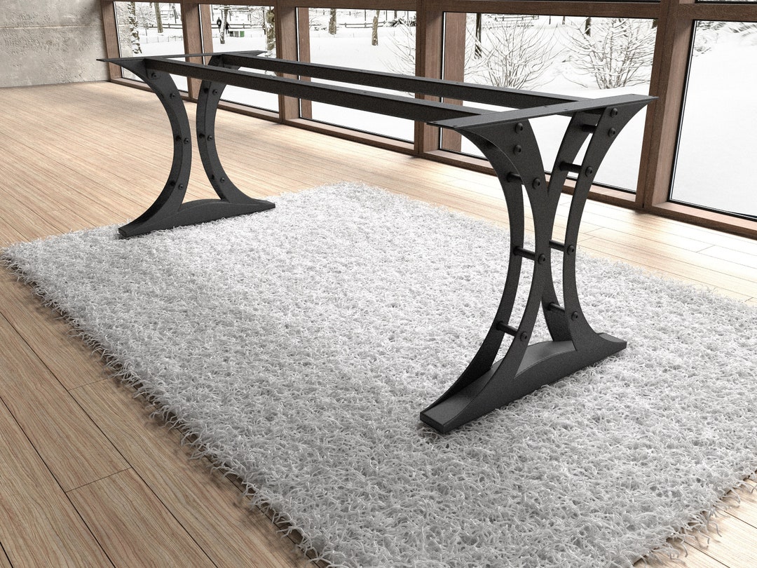 Unique Industrial - Modern Style Heavy Duty Metal Table Base. Vintage ...