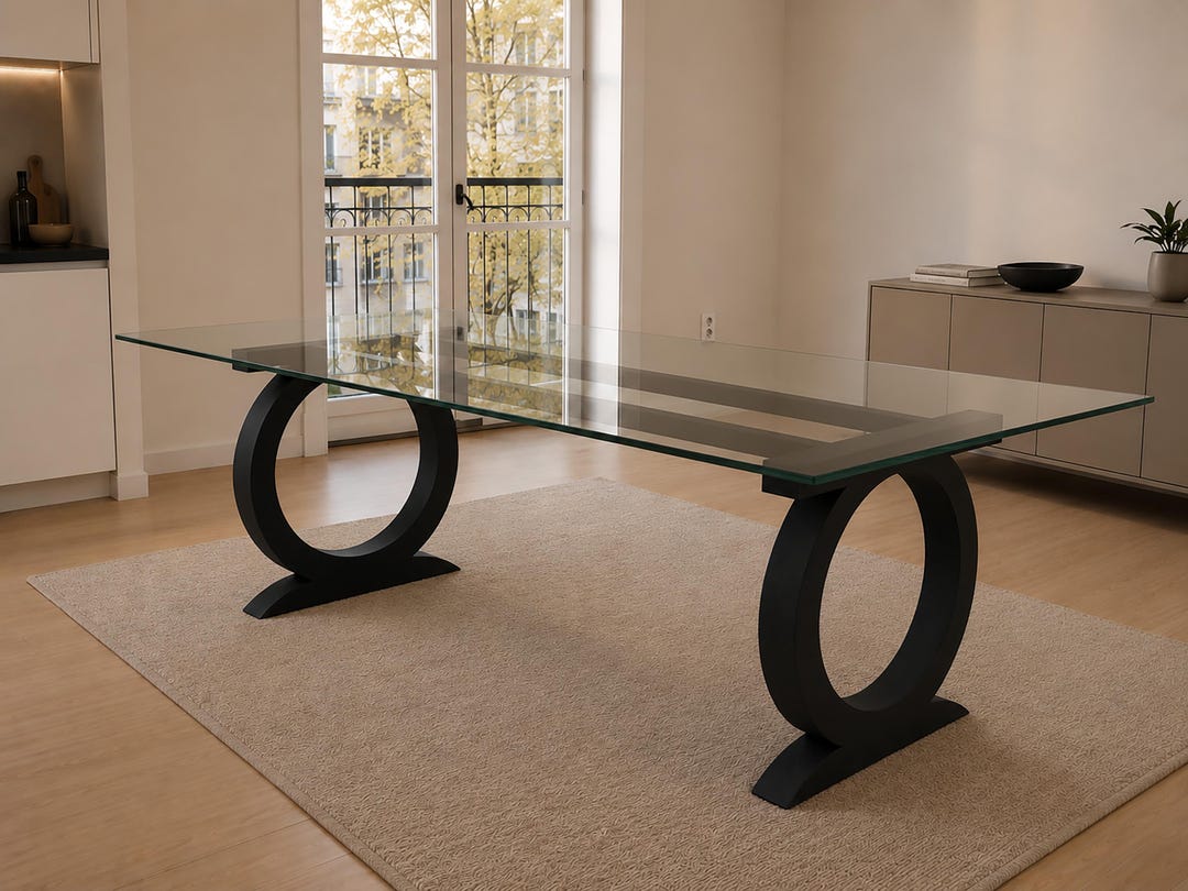 Handmade Modern Metal Dining Table Base | Durable Steel Legs | Fits ...