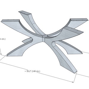 Unique Handmade Furniture Spider X Shape Metal Table Base for Heavy ...