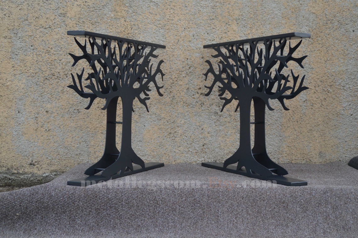 Dining Table Legs With Unique Tree Design. Premium Quality Made With ...