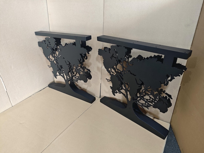 Dining Table Legs With Unique World Map - Tree Design. Premium Quality ...