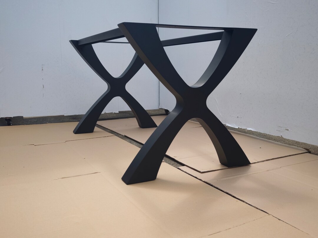 Steel Table Base Designer X Shape. Handmade Furniture Legs With Premium ...