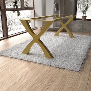 Steel Table Base Designer X Shape. Handmade Furniture Legs With Premium ...