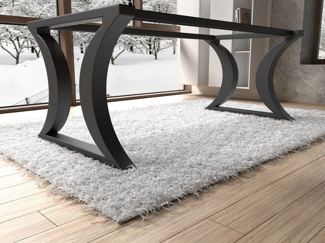 Handmade Metal Table Base for Dining/kitchen Rooms. Extra Wide (36" In ...