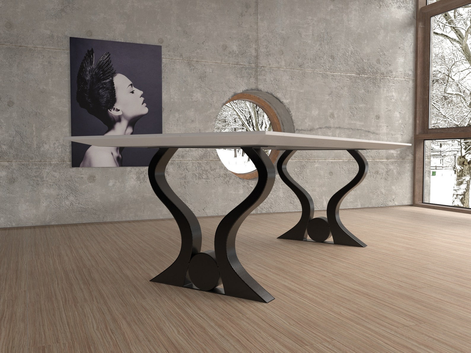 Steel Table Legs Designer Edition. Unique Model. Fit With - Etsy