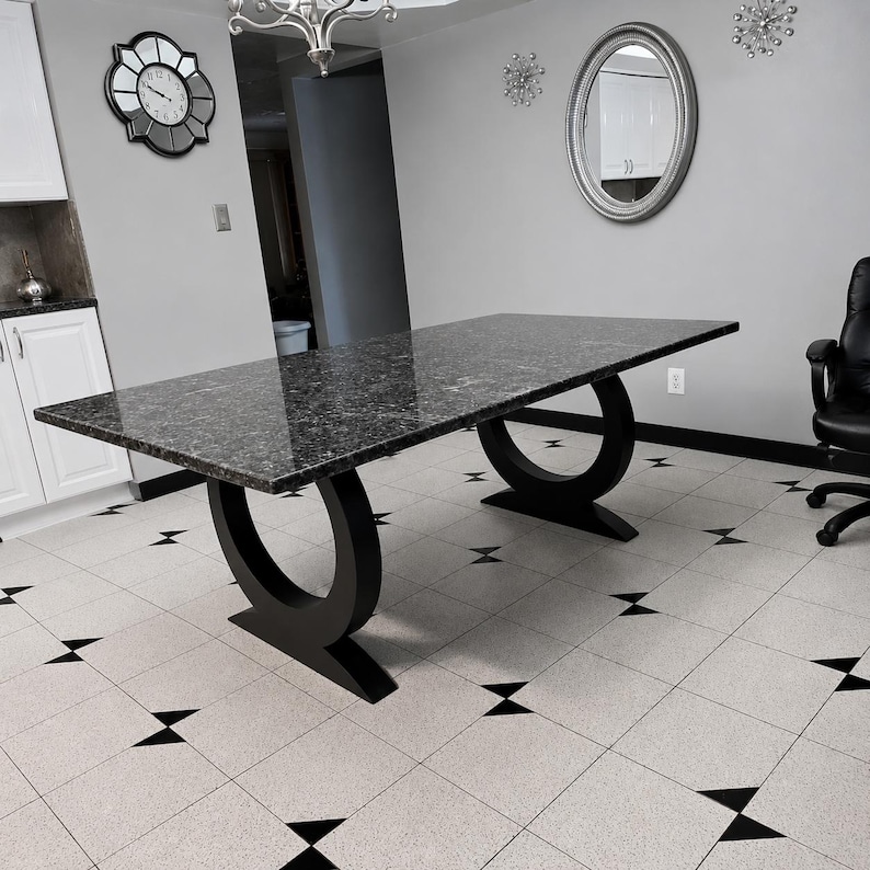 Handmade Modern Metal Dining Table Base | Durable Steel Legs | Fits ...