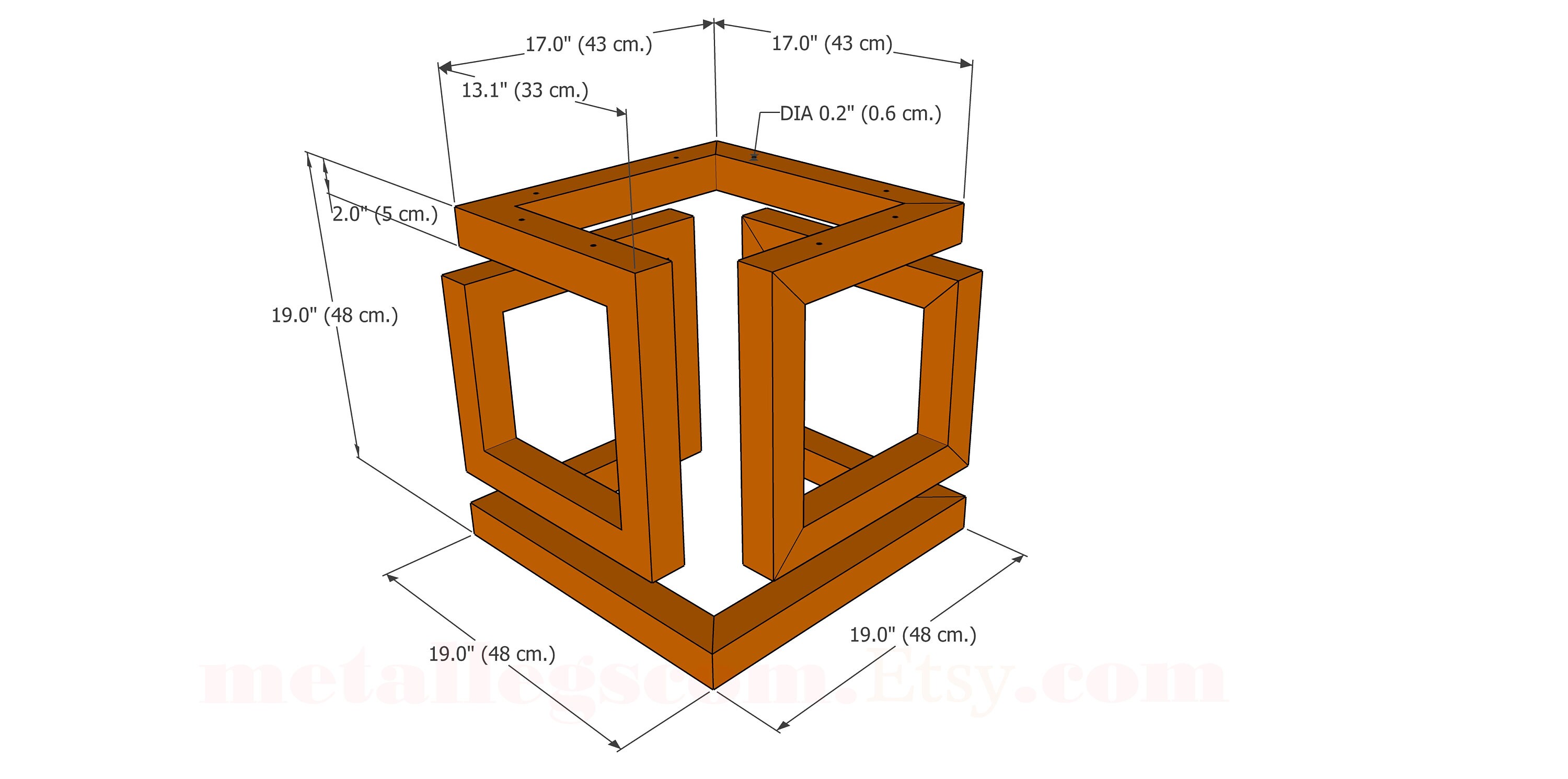 Coffee Table Base Unique Infinity Design 100% Handmade in - Etsy Australia