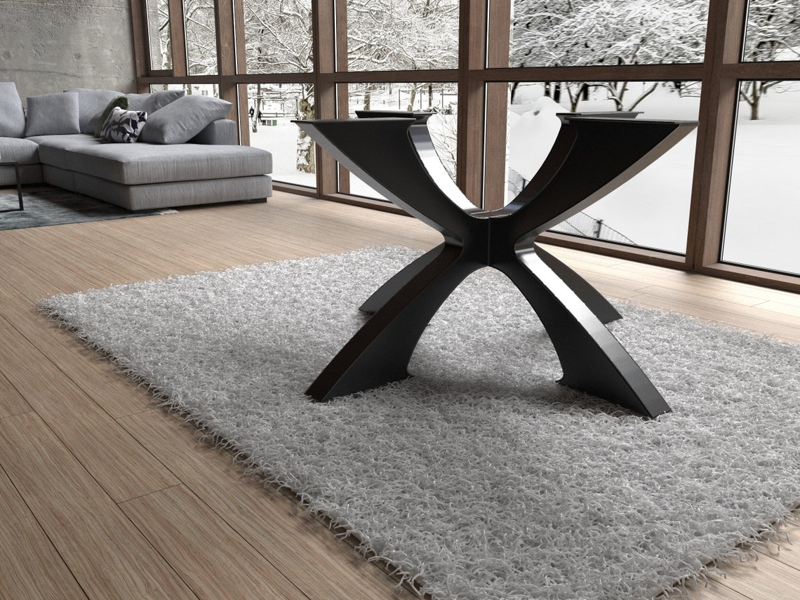 Unique Spider X Shape Metal Table Base for Heavy Round Tables. Premium ...