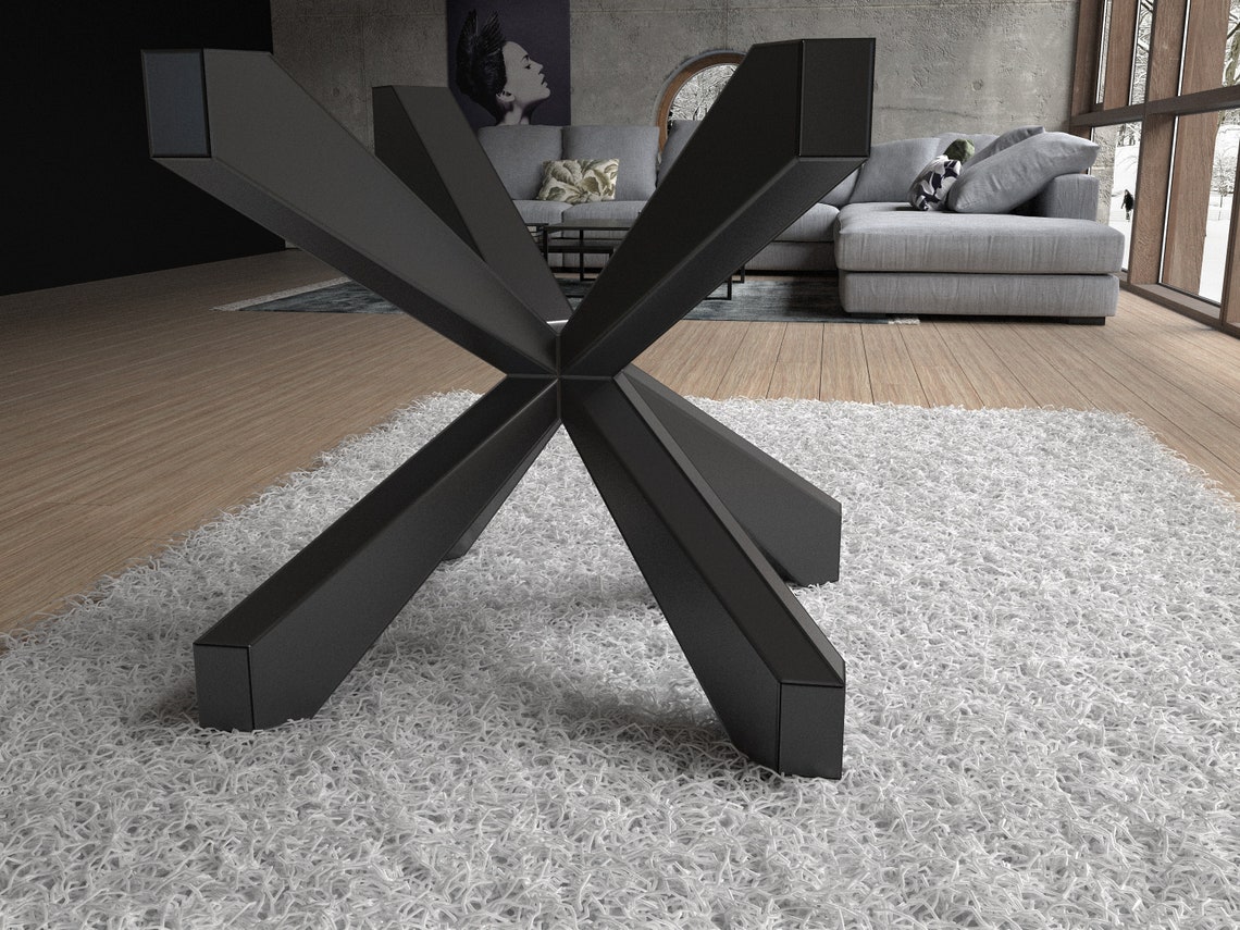 Unique Shape Metal Table Base for Heavy Round Tables. Premium - Etsy
