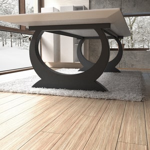 Handmade Steel Table Base for Dining/kitchen. Extra Wide (36" In.) X ...