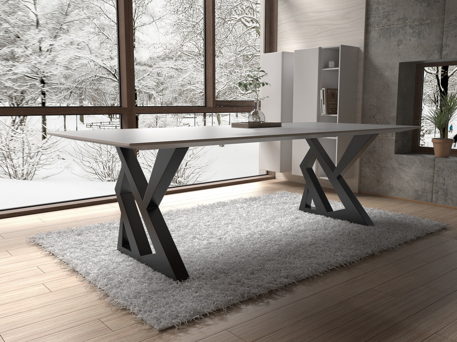 Steel Table Legs Unique Modern Shape for Rustic or Industrial - Etsy