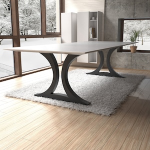 Handmade Steel Table Base for Dining/kitchen. Extra Wide (36" In.) X ...