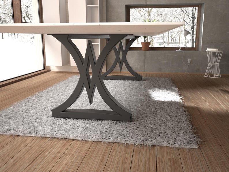 Custom Metal Dining Table Base – Modern, Durable, Handcrafted Steel ...
