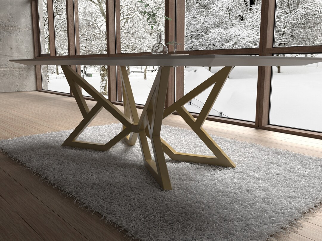 Modern Spider Shape Metal Table Base for Marble, Glass, Wood Top ...