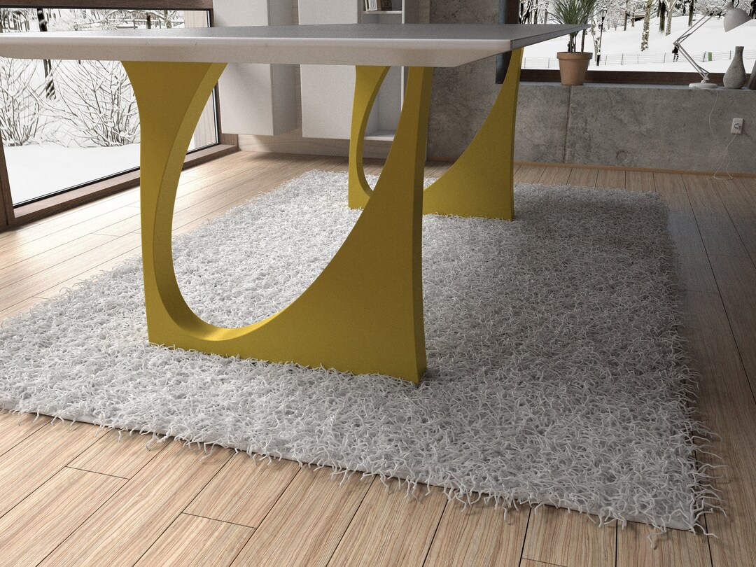 Designer Edition Metal Dining Table Legs With Unique Shape for Premium ...