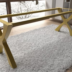 Steel Table Base Designer X Shape. Handmade Furniture Legs With Premium ...