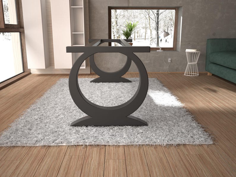 Handmade Modern Metal Dining Table Base | Durable Steel Legs | Fits ...