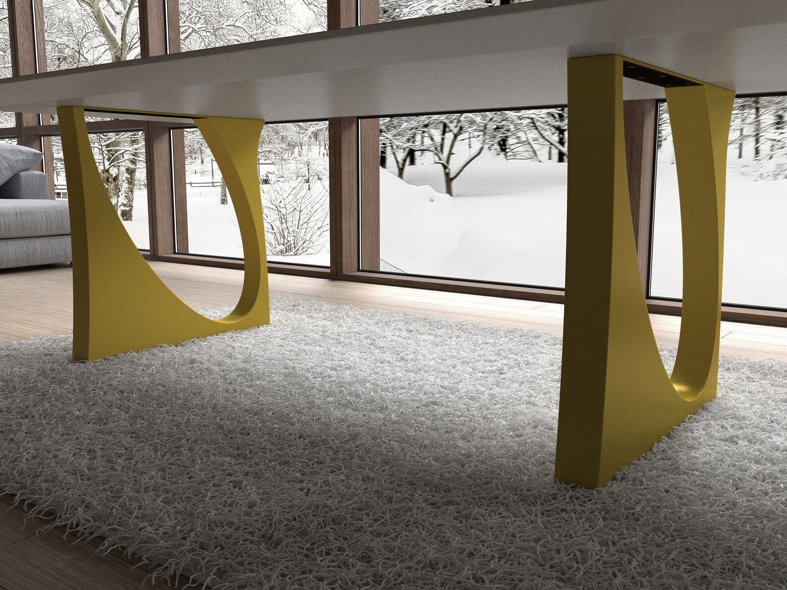 Designer Edition Metal Dining Table Legs With Unique Shape for - Etsy