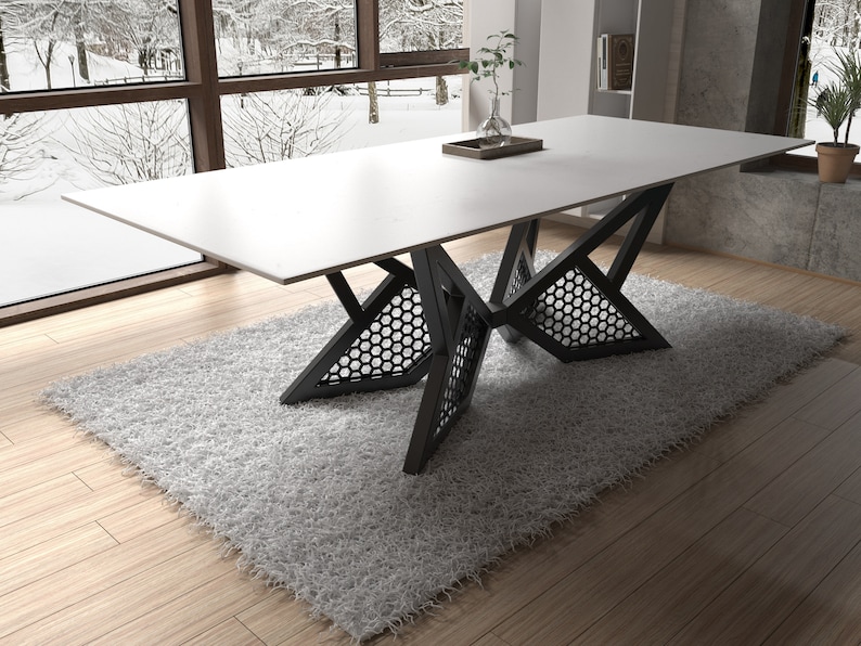 Modern Unique Shape Metal Table Base for Your Unique Project. Premium ...