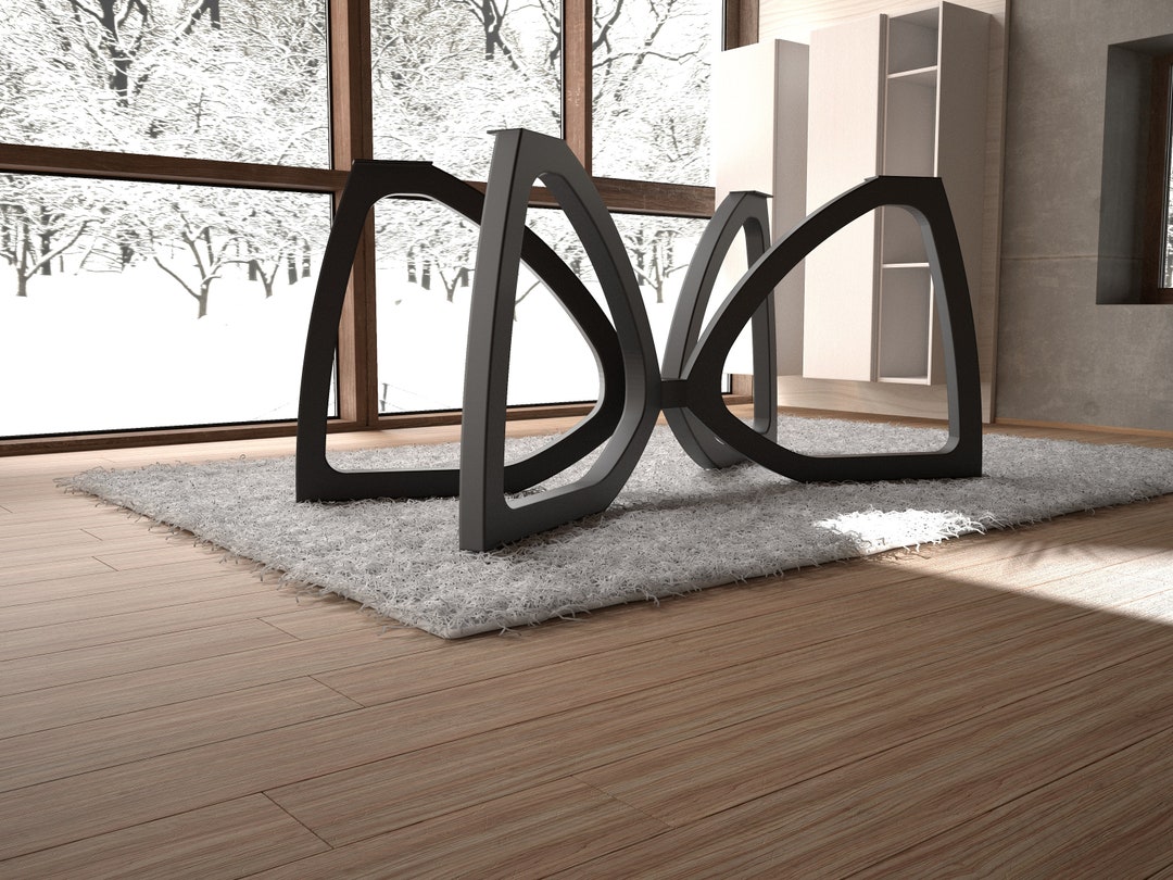 Modern Shape Metal Table Base for Marble, Glass, Wood Tops. Premium ...