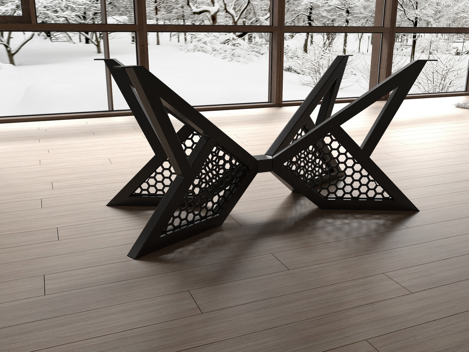 Modern Unique Shape Metal Table Base for Your Unique Project. Premium ...