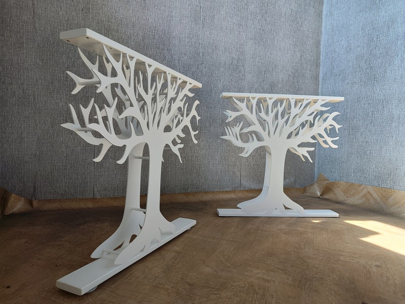 Dining Table Legs With Unique Tree Design. Premium Quality Made With ...