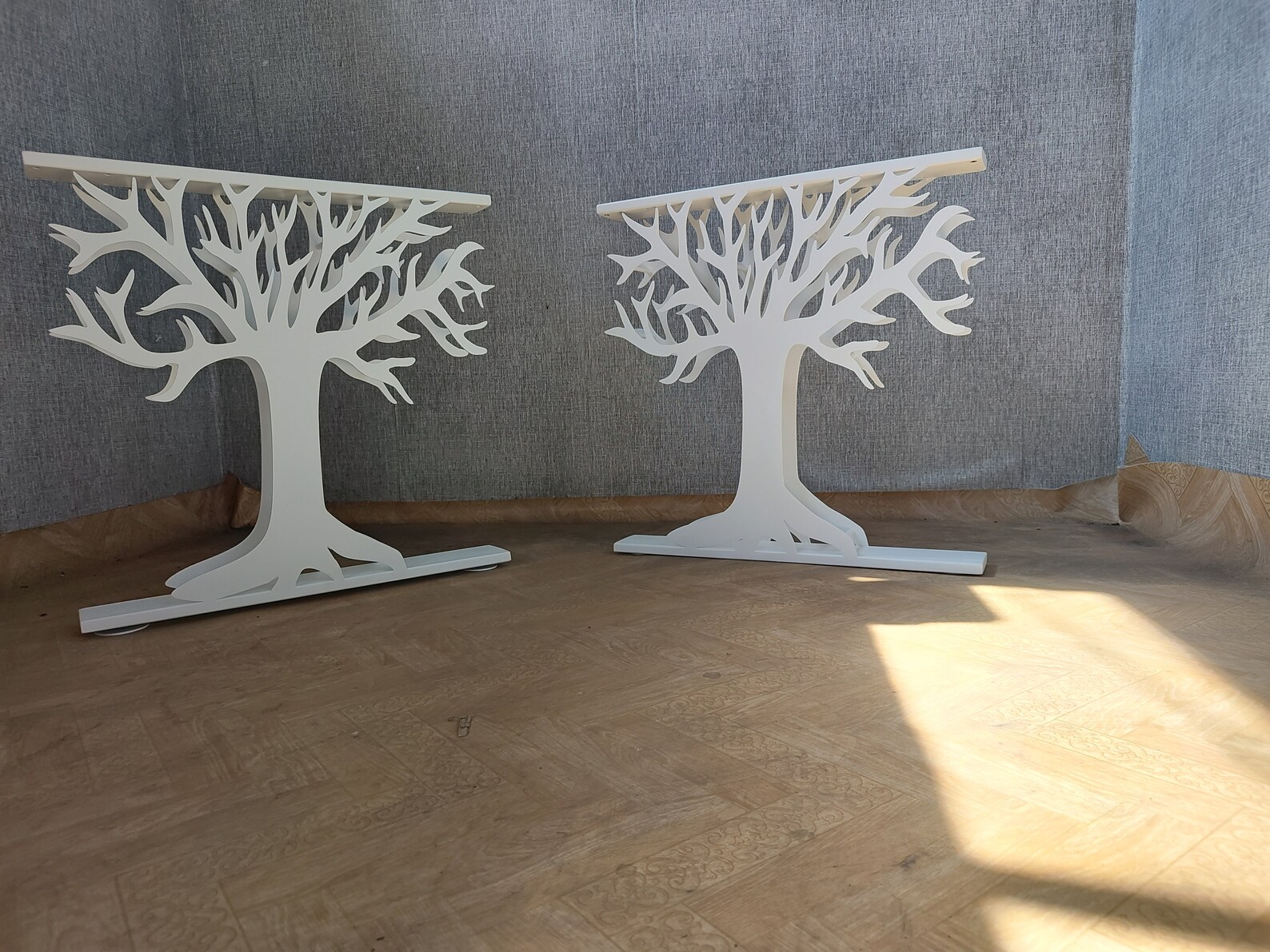 Dining Table Legs With Unique Tree Design. Premium Quality Made With ...