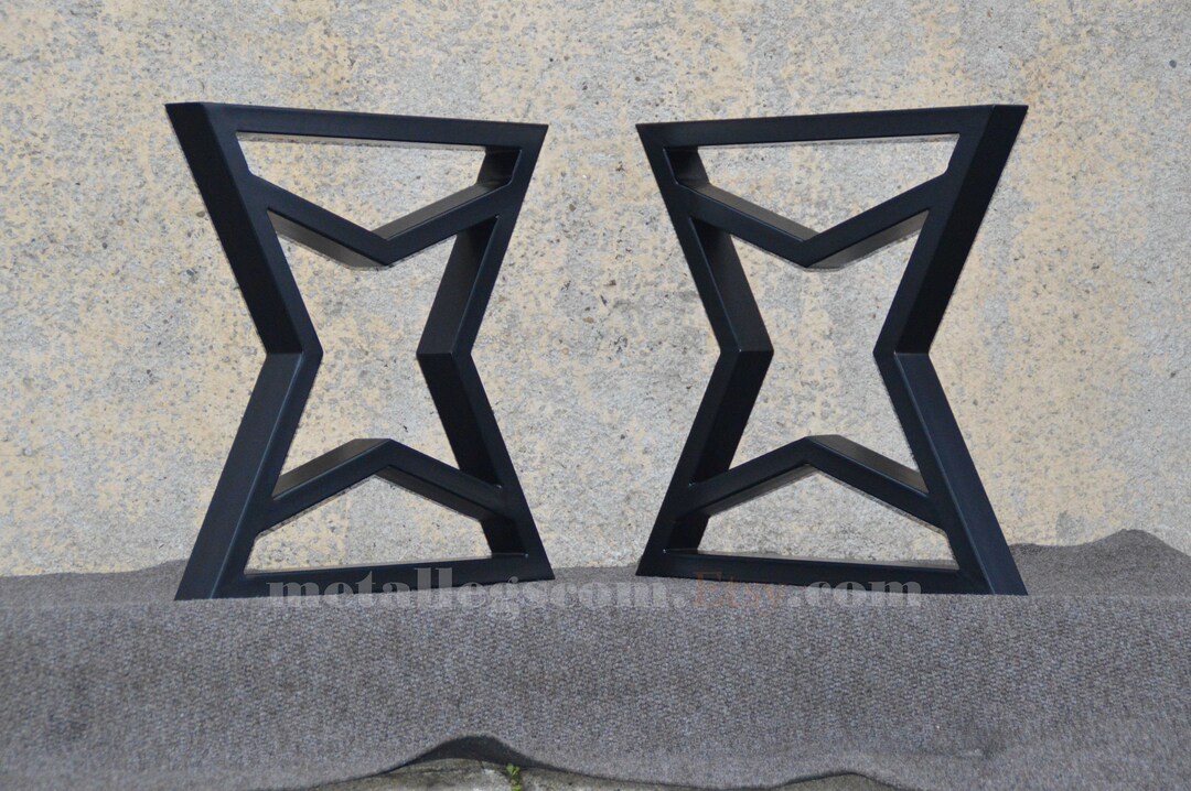 Unique "star" Design Dining Table Legs Industrial Style. Set of 2. 100% ...