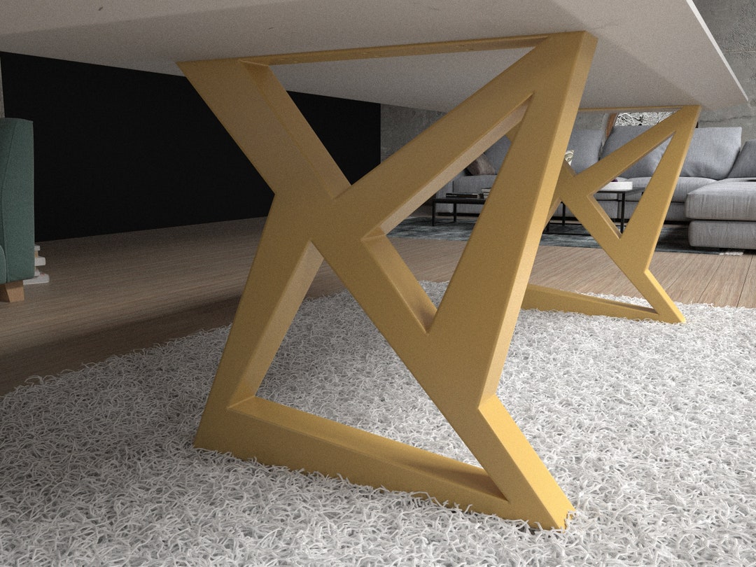 Handmade Dining Table Legs With Premium Unique Shape. SET of 2 ...