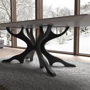 Handmade Furniture Unique Shape Metal Table Base for Glass, Stone ...