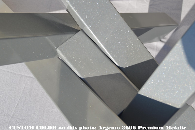 Modern-industrial Style Crossed Steel Profiles Dining Table - Etsy