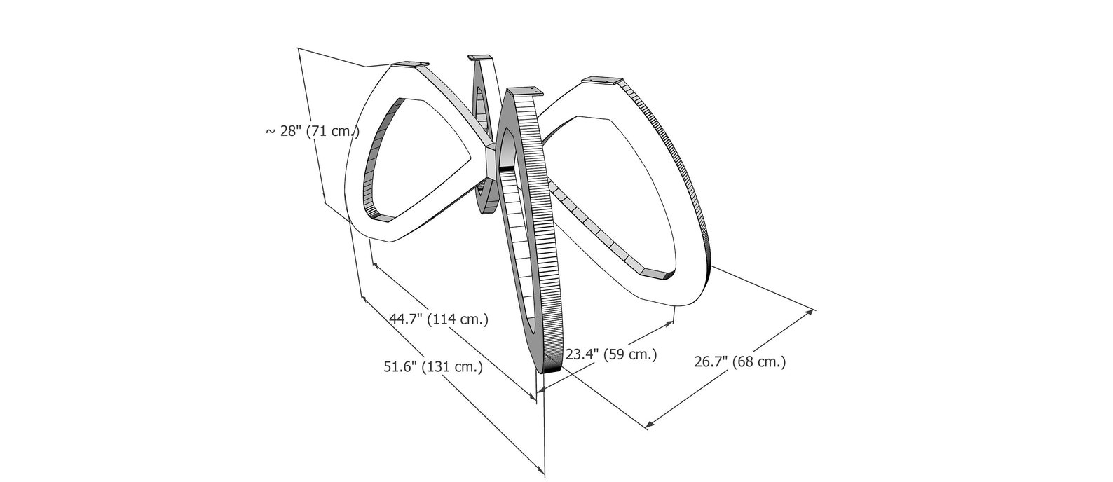 Unique Infinity Shape Metal Table Base. Premium Quality Product From EU ...