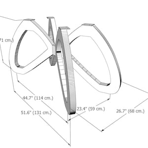 Unique Infinity Shape Metal Table Base. Premium Quality Product From EU ...