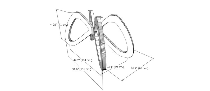 Unique Infinity Shape Metal Table Base. Premium Quality - Etsy