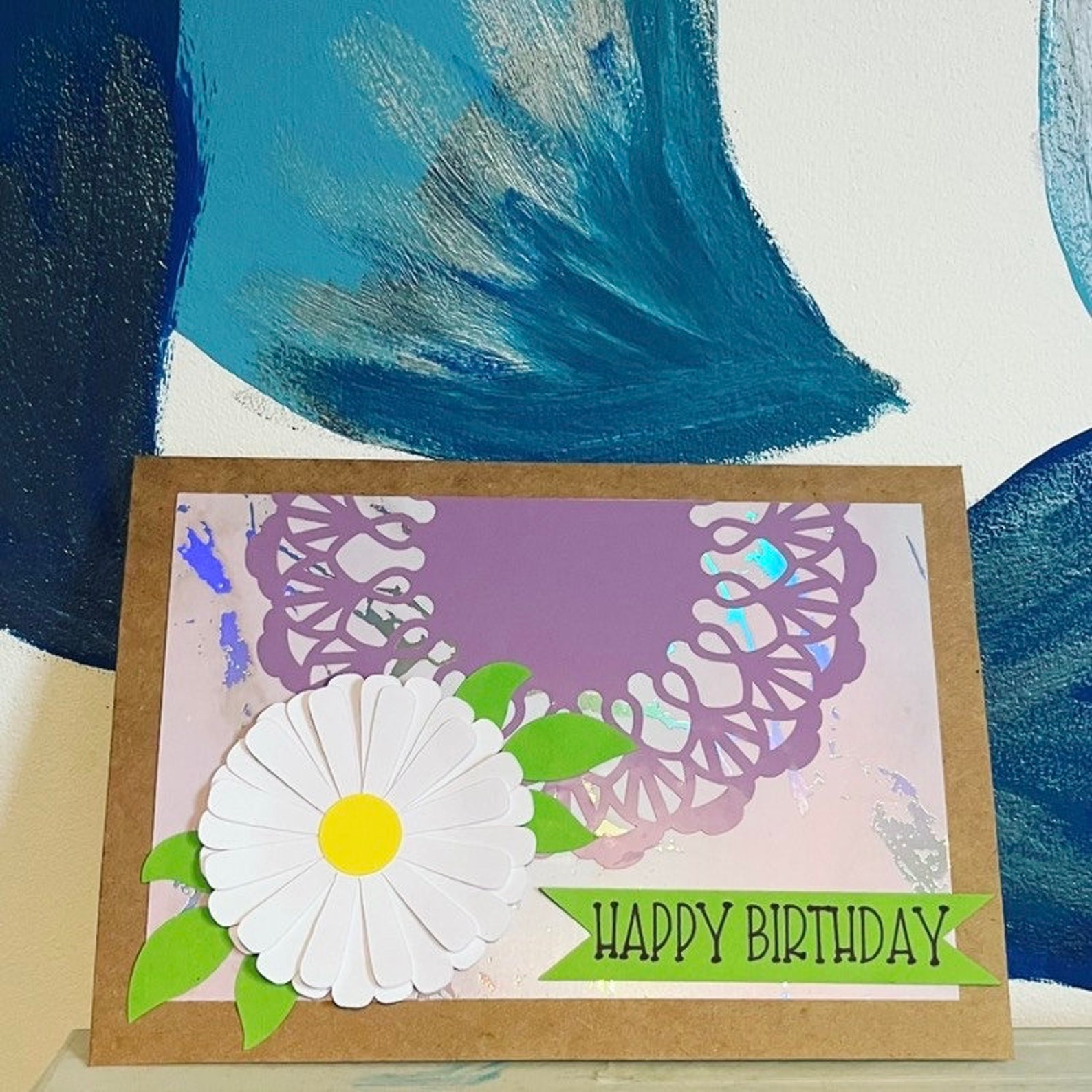 Purple Birthday Card - Etsy