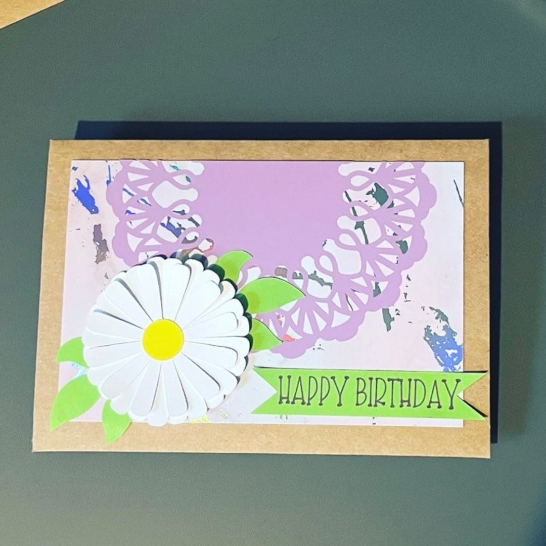 Purple Birthday Card - Etsy