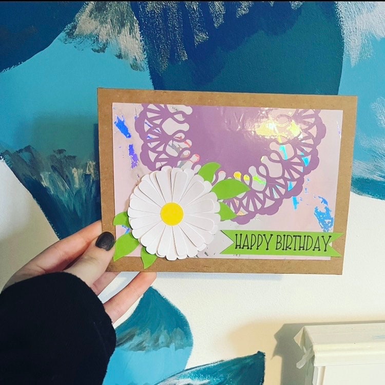 Purple Birthday Card - Etsy