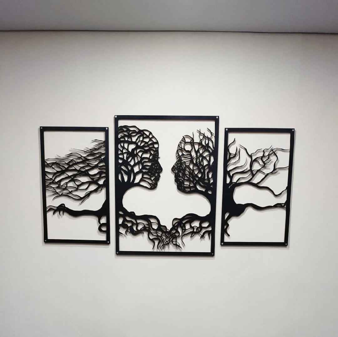 Modern Tree of Life Wall Art, Abstract Female Faces Laser Cut, Home ...