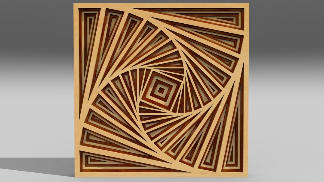 12-layer Spiral Decorative Panel - Laser Cut Vector File - Geometric ...