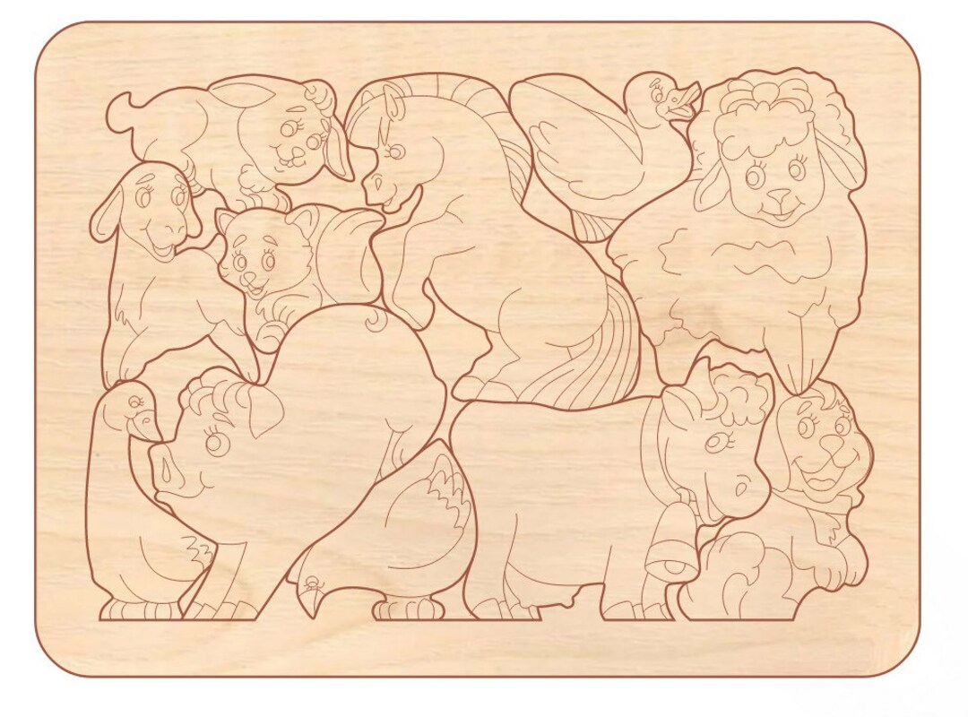 Animal Puzzle, 11 Unique Animal Shapes, Toys for Kids, Puzzle, File for ...